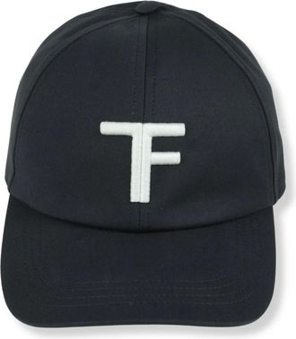 Tom Ford Homme, Accessoires, Bleu, Taille: S Brushed Cotton Cap