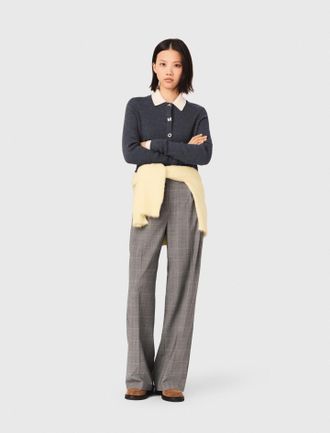 Maje Rippstrick-cardigan Mit Rundhals - Grau - Gr&ouml;&szlig;e 32 - Maje