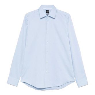 HUGO BOSS Homme, Chemises, Bleu, Taille: 2XL Chemise stretch avec code designer