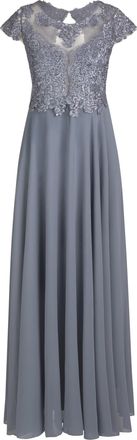 Apart Fashion Damen Apart Abendkleid aus Mesh, Spitze und Chiffon Special Occasion Dress, Jeansblau, L EU