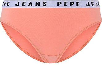 Pepe Jeans London Solide sous-vêtements Style Bikini, Orange (Peach), M Femme