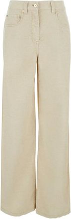 Brunello Cucinelli Femme, Pantalons, Beige, Taille: 36 FR Velvet Pants