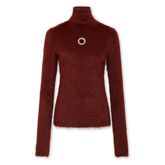 Paco Rabanne Turtleneck Langarm-Top - - Knitwear - Damen - Braun - XS