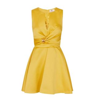 Elisabetta Franchi Duchess Satin Kleid - - Dresses - Damen - Gelb - M