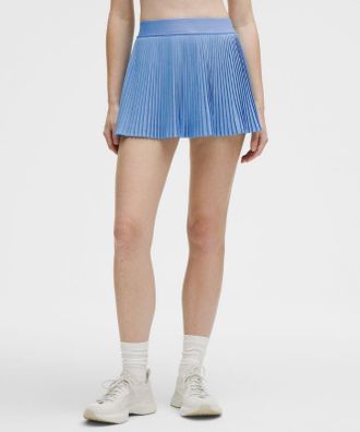 lululemon RePleat Tennisrock mit Falten und hohem Bund f&uuml;r Frauen - Gr&ouml;&szlig;e 10 in Pool Party