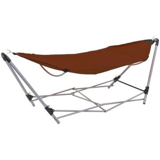 vidaXL Hamac avec support pliable Marron