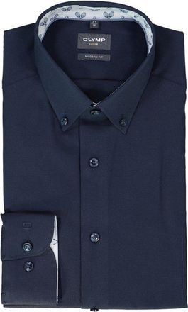 Olymp Herren Hemden blau Baumwolle