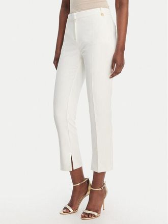 Elisabetta Franchi Stoffhose PA-166-61E2-V300 Wei&szlig; Slim Fit