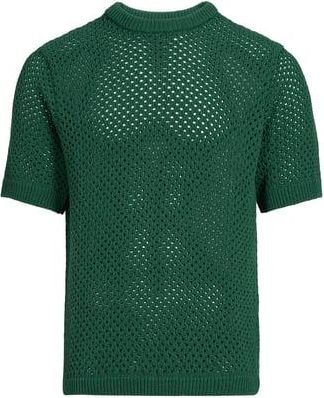 Arte Pull droit ajour&eacute; en coton m&eacute;lang&eacute;