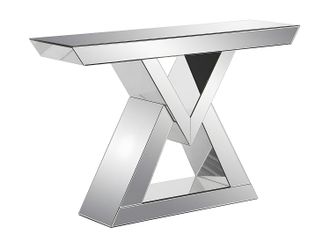 Vente-Unique Pascal MORABITO-Wandkonsole - Holz & Spiegel - Silberfarben - ISIDA von Pascal MORABITO