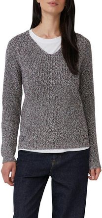 s.Oliver Strickpullover mit V-Ausschnitt, meliert