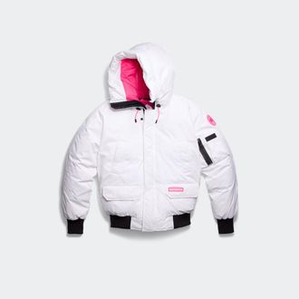 Canada Goose Chilliwack Bomberjacke in Knallfarbe (M&auml;nnlich, White/Summit Pink, L)