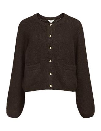 Object Knit Objsaggia Re L/S Noos Cardigan en Tricot, Phoque, S Femme