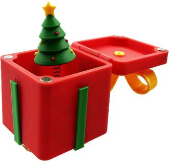 Generico Weihnachtskisten, Aufbewahrungsboxen mit Weihnachtsbaum im Inneren, Dekoration f&uuml;r Zuhause, Geburtstag, Party, f&uuml;r Innenbereich, Esszimmer, Eingangsbe