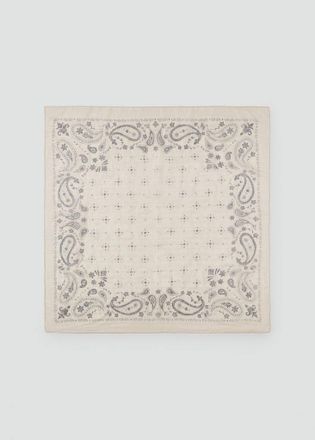 Mango Foulard imprim&eacute; avec d&eacute;tail lurex gris - Femme - Taille unique - MANGO