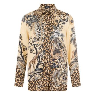 Etro Femme, Blouses et Chemises, Multicolore, Taille: 38 FR Chemise en twill de soie &agrave; motif animalier