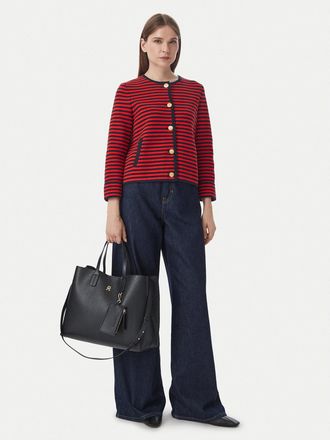 Tommy Hilfiger Handtasche Tommy Hilfiger Th Icon Satchel Mono AW0AW18923 Schwarz