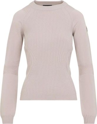 Moncler Pull en Laine M&eacute;lang&eacute;e - Femme - Pulls - Rose - Taille: 40 FR