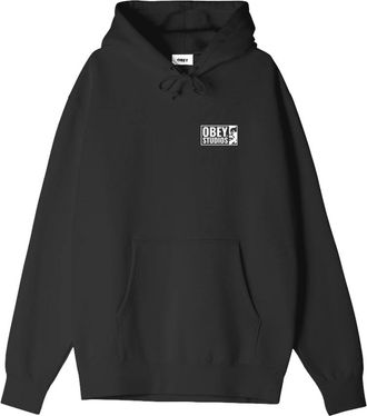 Obey Homme, Sweatshirts et sweats à capuche, Noir, Taille: S Icon Studios Sweat à capuche