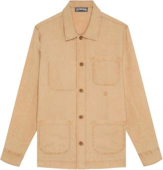 Vilebrequin Homme, Vestes, Brun, Taille: L Corentin Linen Overshirt