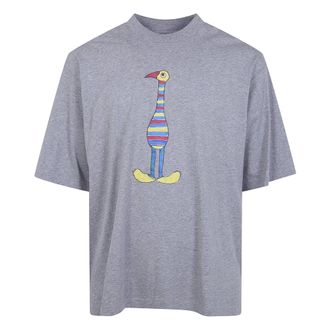 Marni Homme, Tops, Gris, Taille: M T-shirt &agrave; col rond