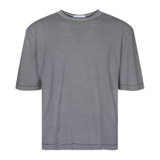 Lardini Klassisches wei&szlig;es T-Shirt - - Tops - Herren - Schwarzk - M