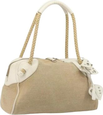 Miu Miu Sac Boston Pre-owned - Femme - Pre-owned - Beige - Taille: ONE Size