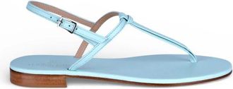 Paolo Ferrara Femme, Chaussures, Bleu, Taille: 38 EU Nappa Thong Sandal