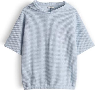 OPUS Hoodie Sweatshirt aus Sweatware mit Lochmuster Schmale Passform, elastischer Saum f&uuml;r Komfort