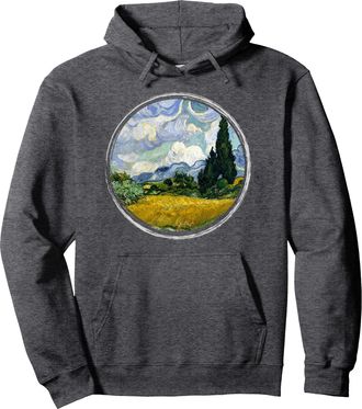 Smooth HQ Stilvolle Vintage-Kunst Weizenfeld mit Zypressen Van Gogh Pullover Hoodie