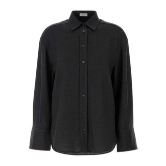 Brunello Cucinelli Damen, Blusen & Hemden, Grau, MGr&ouml;&szlig;e