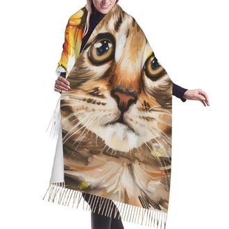 Generic Chat D&Eacute;t&eacute; Tournesol Femme Scarf Douce Ch&acirc;le &Eacute;pais Ch&acirc;le Wrap Pour Cadeau Mariage Automne Hiver