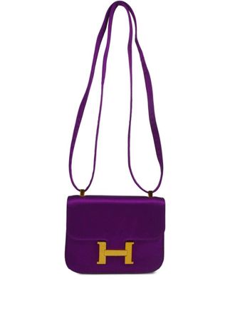Hermès sac porté épaule Constance (2010) - Violet