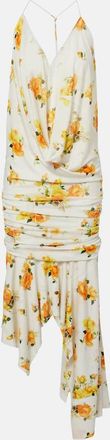 Acne Studios Robe midi asymétrique Dikata à fleurs