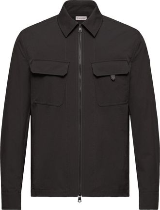 Moncler Moncler Surchemise En Seersucker, Homme, Noir, Taille: L