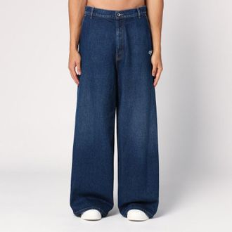 Off-white Blue wide denim jeans