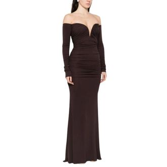 Elisabetta Franchi Femme, Robes, Brun, Taille: 38 FR Red Carpet Dress
