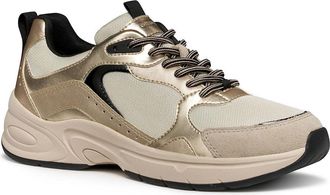 Geox Damen D ZARVIA Sneaker, Beige, 36 EU
