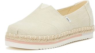 Toms Damen Alpargata Plateau-Seil, Natürlicher, Schwerer Köper, 35.5 EU
