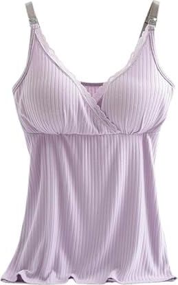 Generic 2026 Soutien-gorge pour femme - Robe dallaitement - Chemise de nuit de maternit&eacute; - V&ecirc;tement de nuit confortable pour lallaitement - V&ecirc;tement de d&eacute;tent