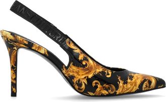 Versace Jeans Couture Femme, Chaussures, Jaune, Taille: 37 EU Baroque Sling Back