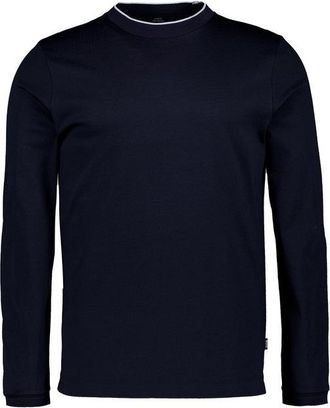 HUGO BOSS Herren Longsleeve blau Baumwoll-Jersey