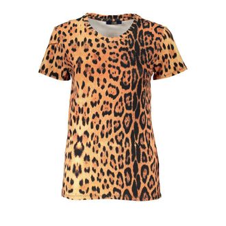 Cavalli Arancione Baumwolle Damen T-Shirt