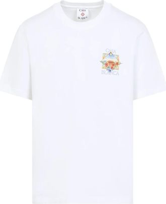 Casablanca Homme, Tops, Blanc, Taille: M Mss26Jts00113 T-shirt