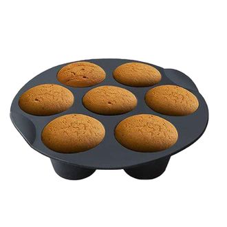 Generico Backform aus Silikon f&uuml;r 7 Tassen - Formen f&uuml;r Cupcakes und Muffins, hitzebest&auml;ndiges Silikon, universelles Zubeh&ouml;r f&uuml;r Luftfritteuse 2,6 3,2 3,5 5,8 