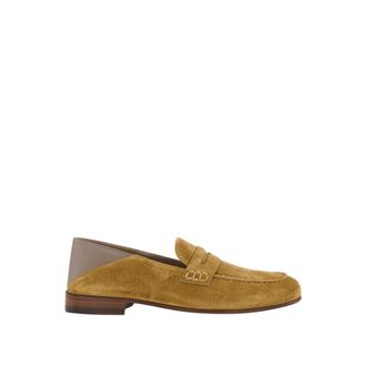 Manolo Blahnik Braune Wildleder Penny Loafers - - Shoes - Herren - Braun - 41 EU