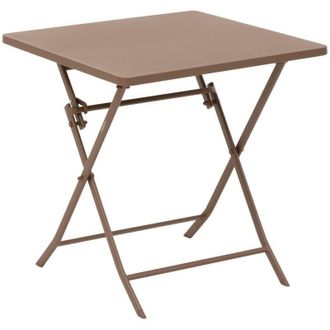 Hesperide Hesperide - Quadratischer klappbarer Gartentisch greensboro Bronze - 2 Pl&auml;tze - epoxidbeschichteter Stahl - verst&auml;rkte Rostschutzbehandlung