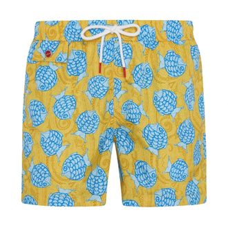 Kiton Homme, Maillots de bain, Multicolore, Taille: 3XL Swim Boxer Polyester