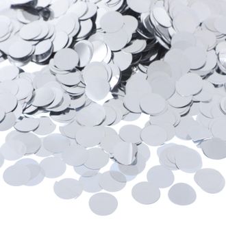 DOITOOL 50g Silbernes Aluminiumfolie Konfetti Rund Party und Hochzeitskonfetti Streudeko Vielseitiges Tischkonfetti f&uuml;r Geburtstagsfeiern und Babypartys