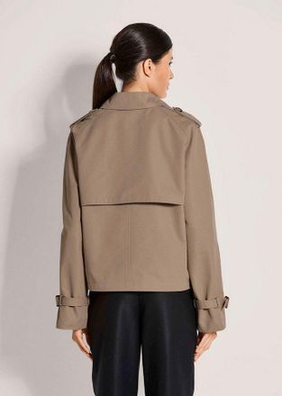 Madeleine Outdoorjacke Kurzjacke mit Reverskragen Baumwolljacke mit Leistentaschen, doppelter Knopfreihe und Langarm